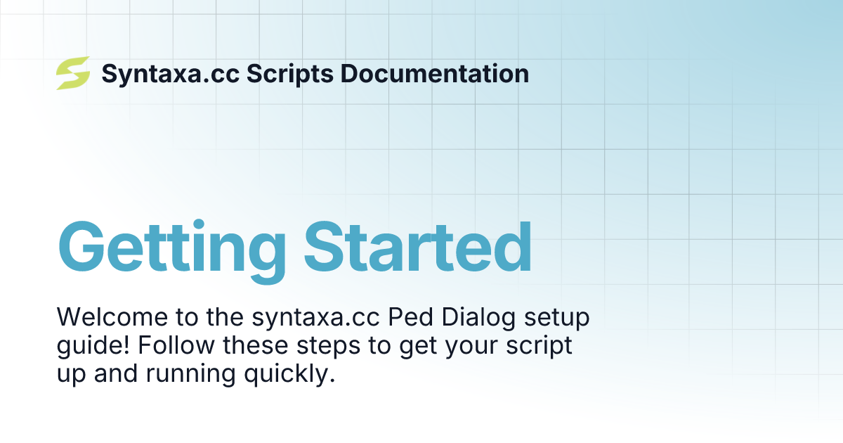 Getting Started | Syntaxa.cc Scripts Documentation